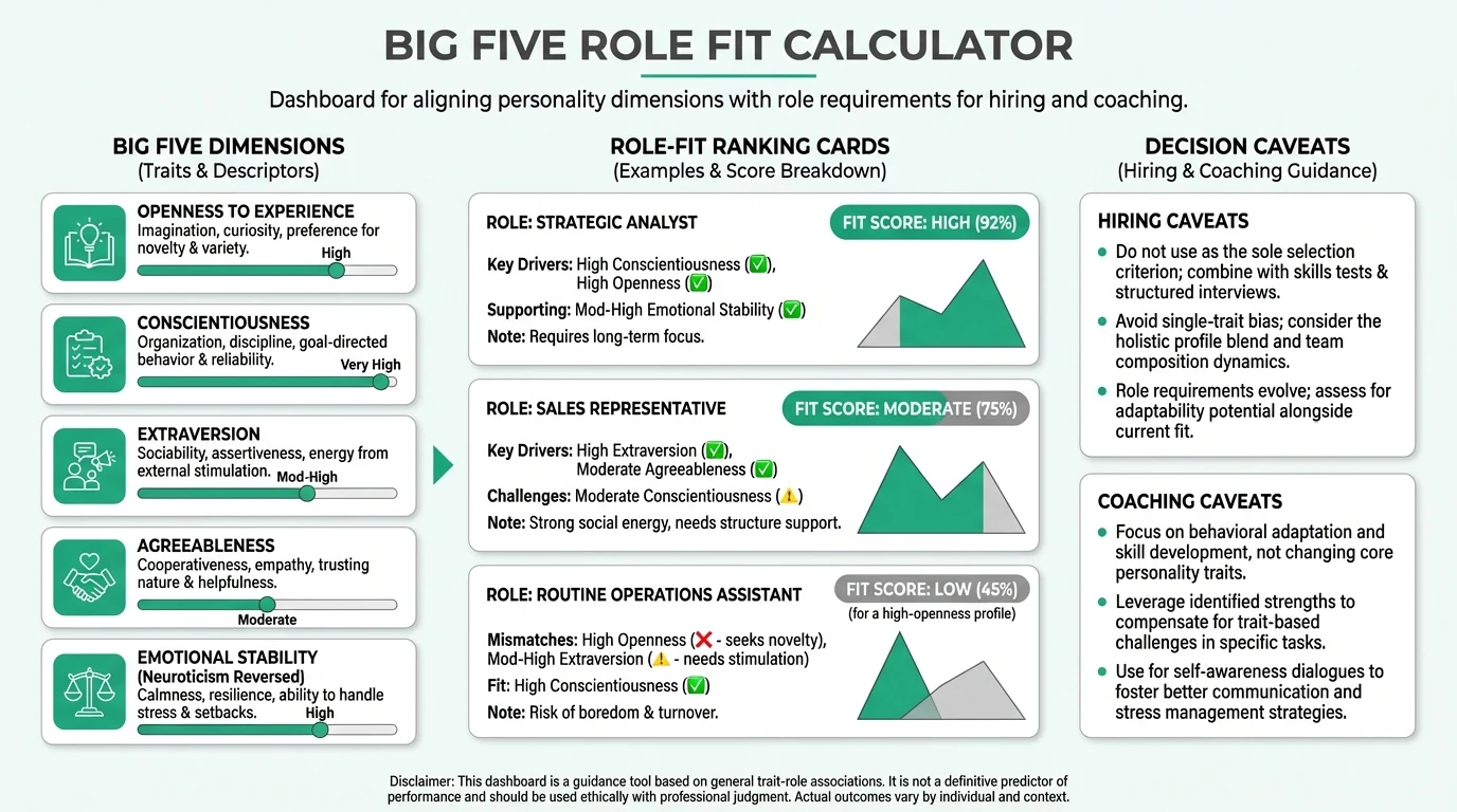 Big Five Role-Fit Calculator | Psychometric Research